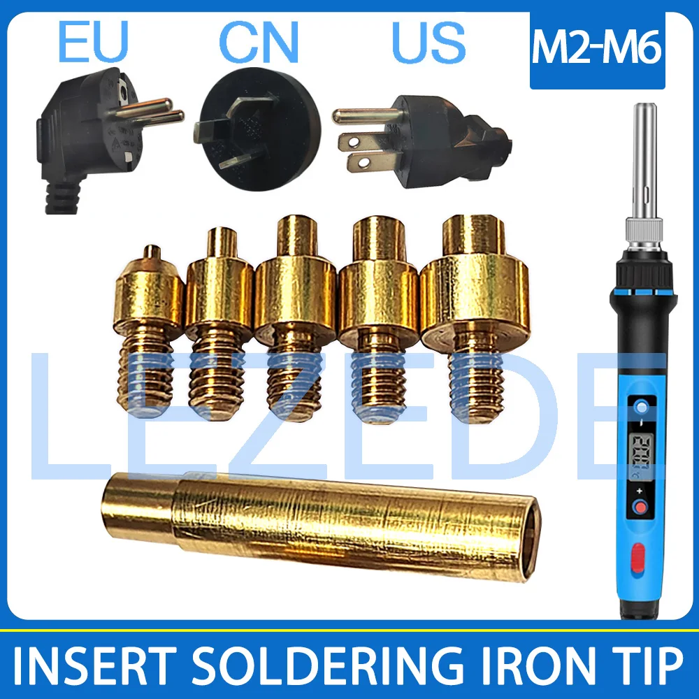 M2-M3-M4-M5-M6-Thread-Insertion-Tool-Heat-Set-Insert-Soldering-Iron-Tip ...