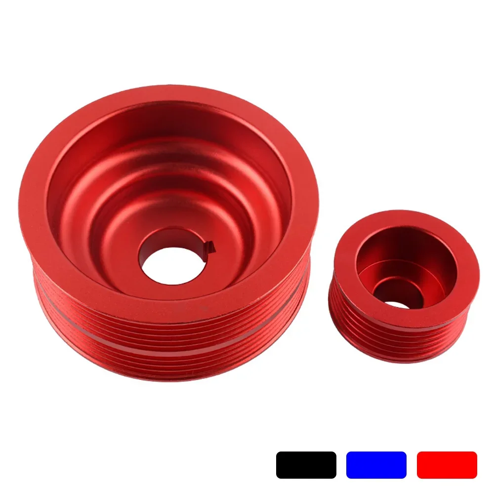 Blue Red Black Billet Aluminum Crankshaft Crank Pulley Fits For Subaru ...