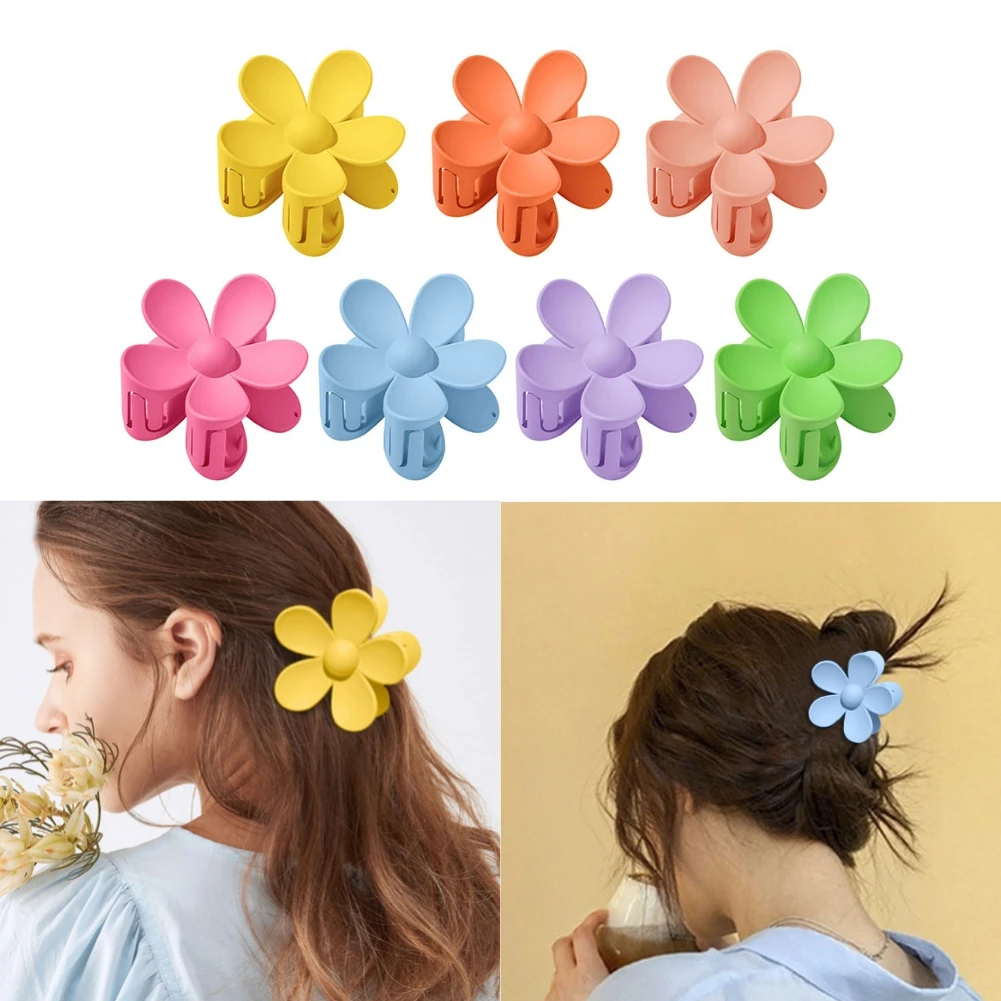 Flower Shape Claw Clips Durable Portable for Women Decorative Hair ...