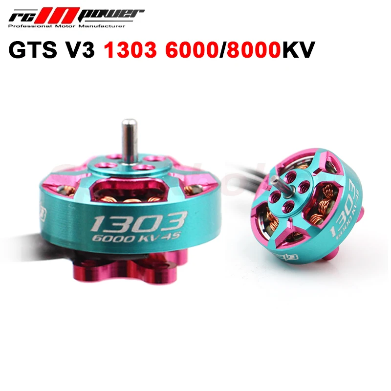 RCINPower GTS V3 1303 6000KV 8000KV 2~4S Lipo Mini PFV Brushless Motor ...