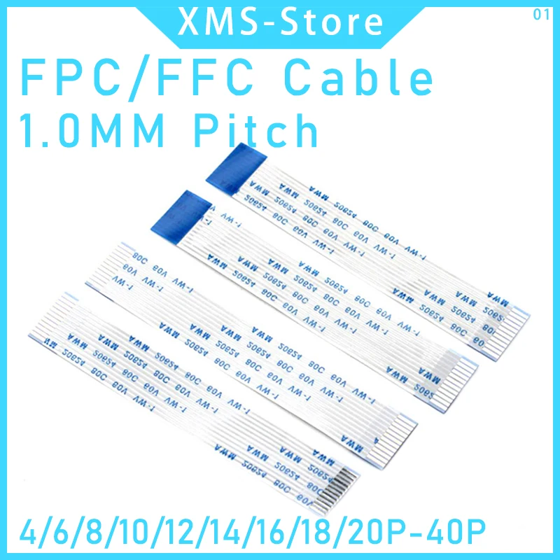5PCS FPC FFC Ribbon Flexible Flat Cable 4/5/6/8/10/12/14/16/18/20/30 ...
