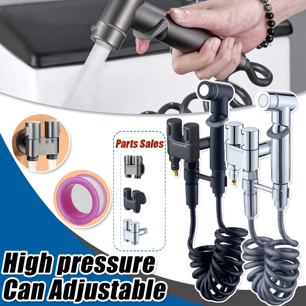 Toilet-Bidet-Handheld-Sprayer-Set-Wall-Mounted-Wash-Shower-Head-Double ...