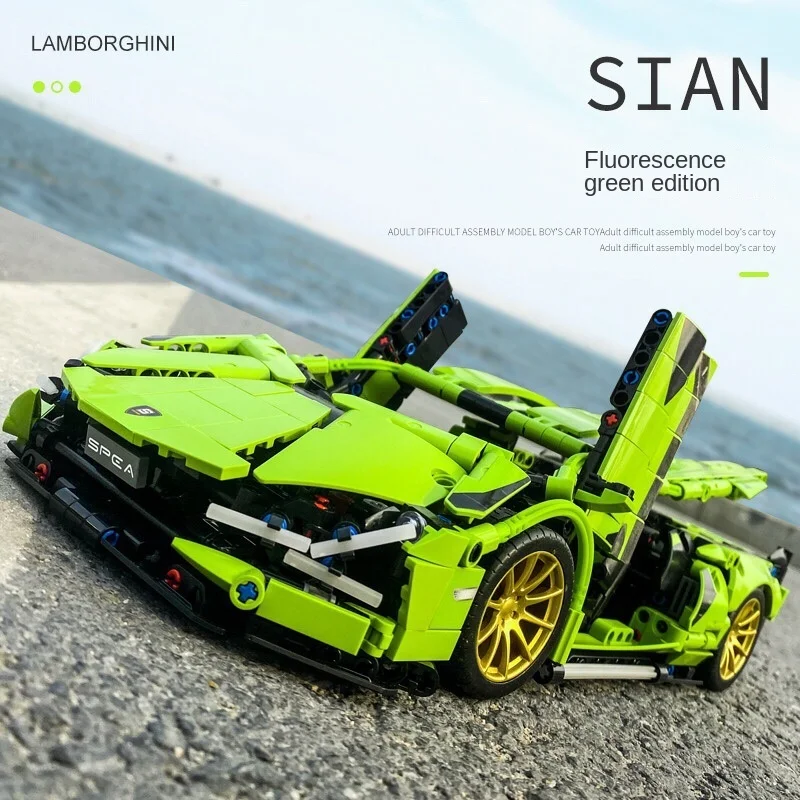 1-14-Lambo-Bugatti-Sports-Car-Assembly-1280PCS-Grain-Building-Block ...