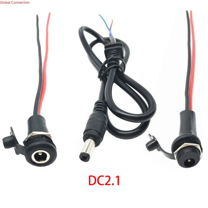 DC 2.1 Male Female Charging Port Charger Output Line Repair Accessories ...