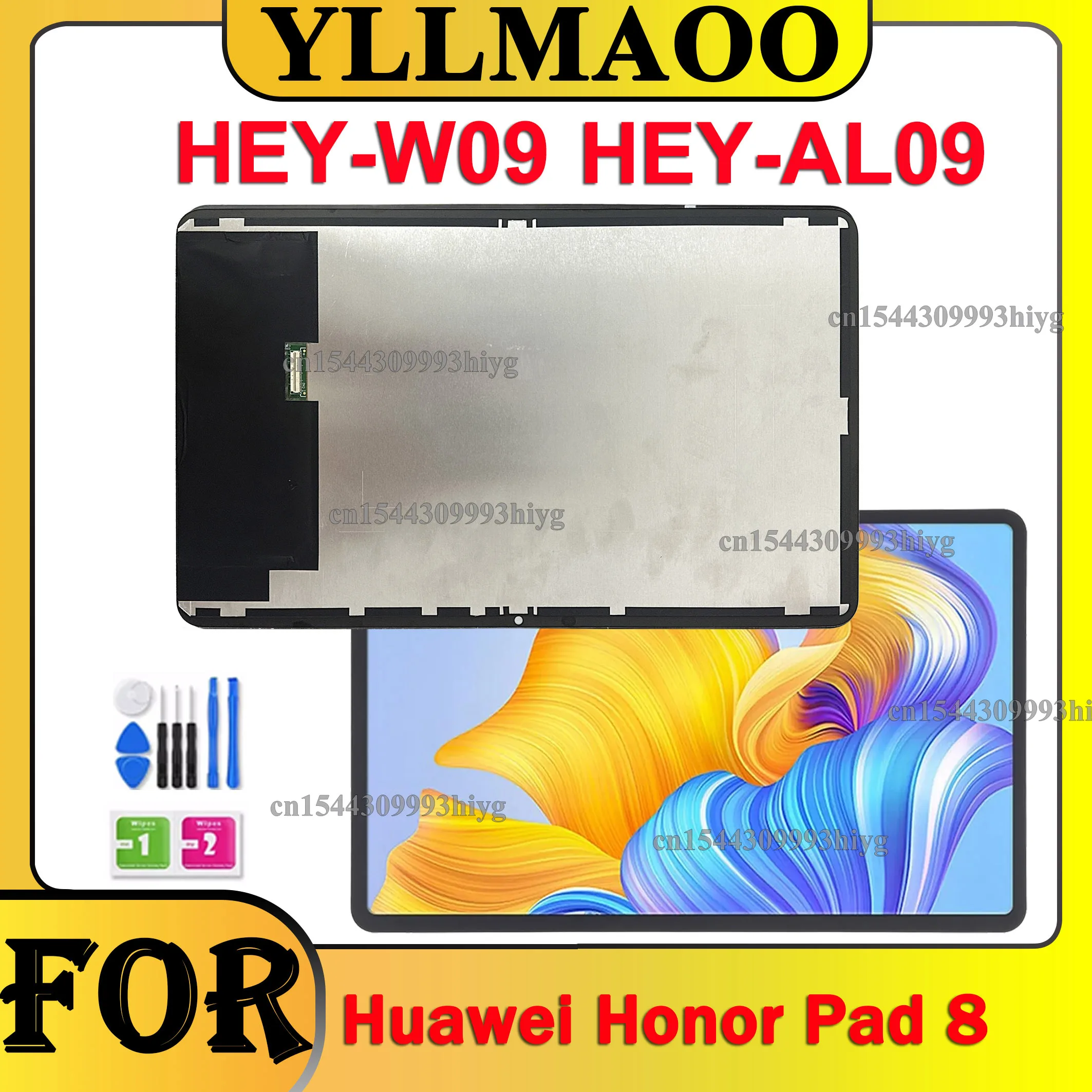 Cover Or LCD For HUAWEI Honor Pad 8 HEY-W09 HEY-AL09 Tablet LCD Display ...