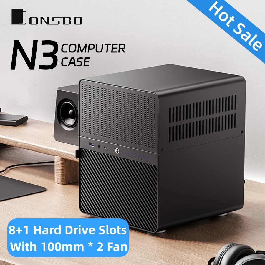 JONSBO-N3-NAS-Mini-Case-All-In-One-Aluminum-ITX-Chassis-8Hard-Disk ...