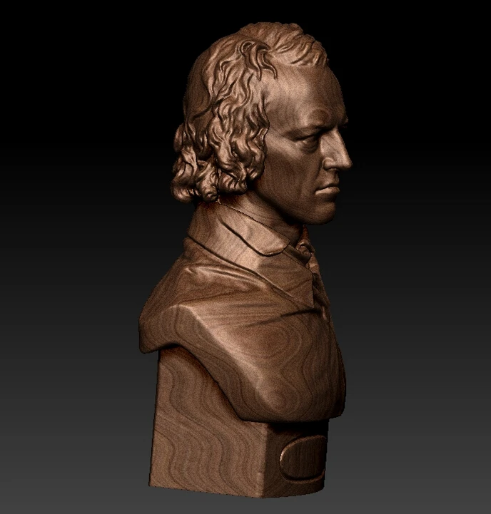 Új Modell 3D -S A Dombormű Cnc Géphez Stl Formátumban Tennyson Bust ...