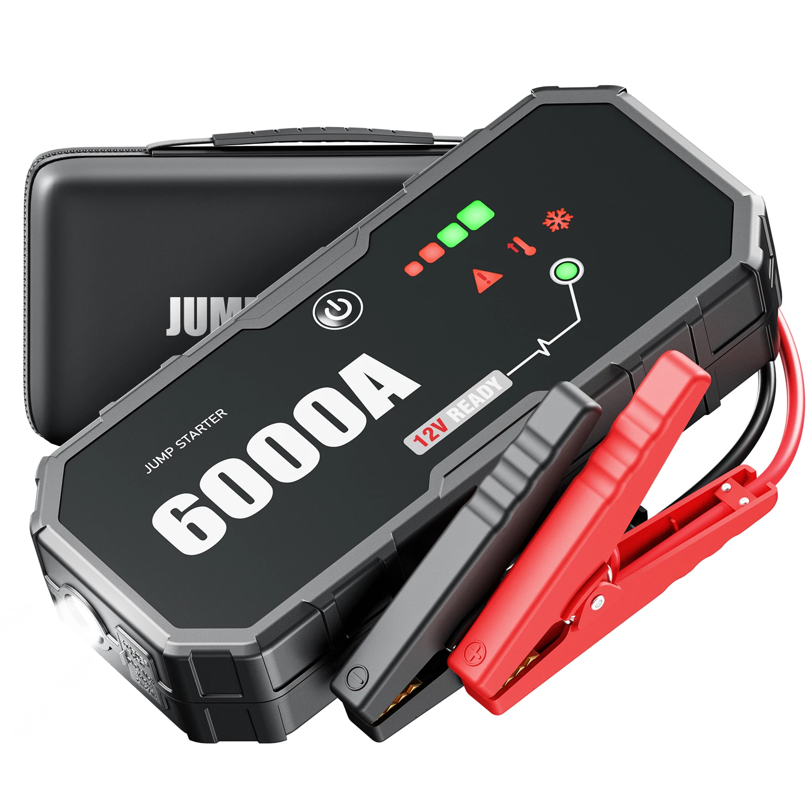 Car 6000A Portable 12V Jump Starter Power Bank 12V Auto Battery Charger ...