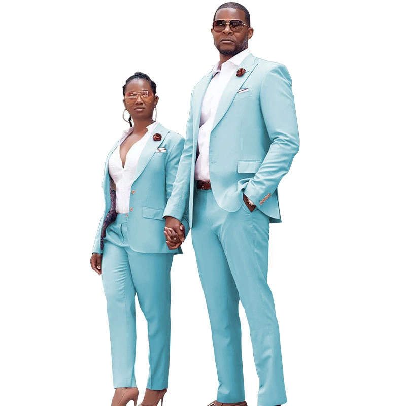 Costume Homme Couple Suits 2 Pieces Groom Prom Wedding Tuxedos Terno ...