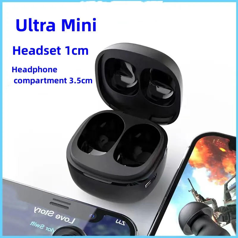 TWS earphone Bluetooth mini, headphone nirkabel pengurangan kebisingan ...