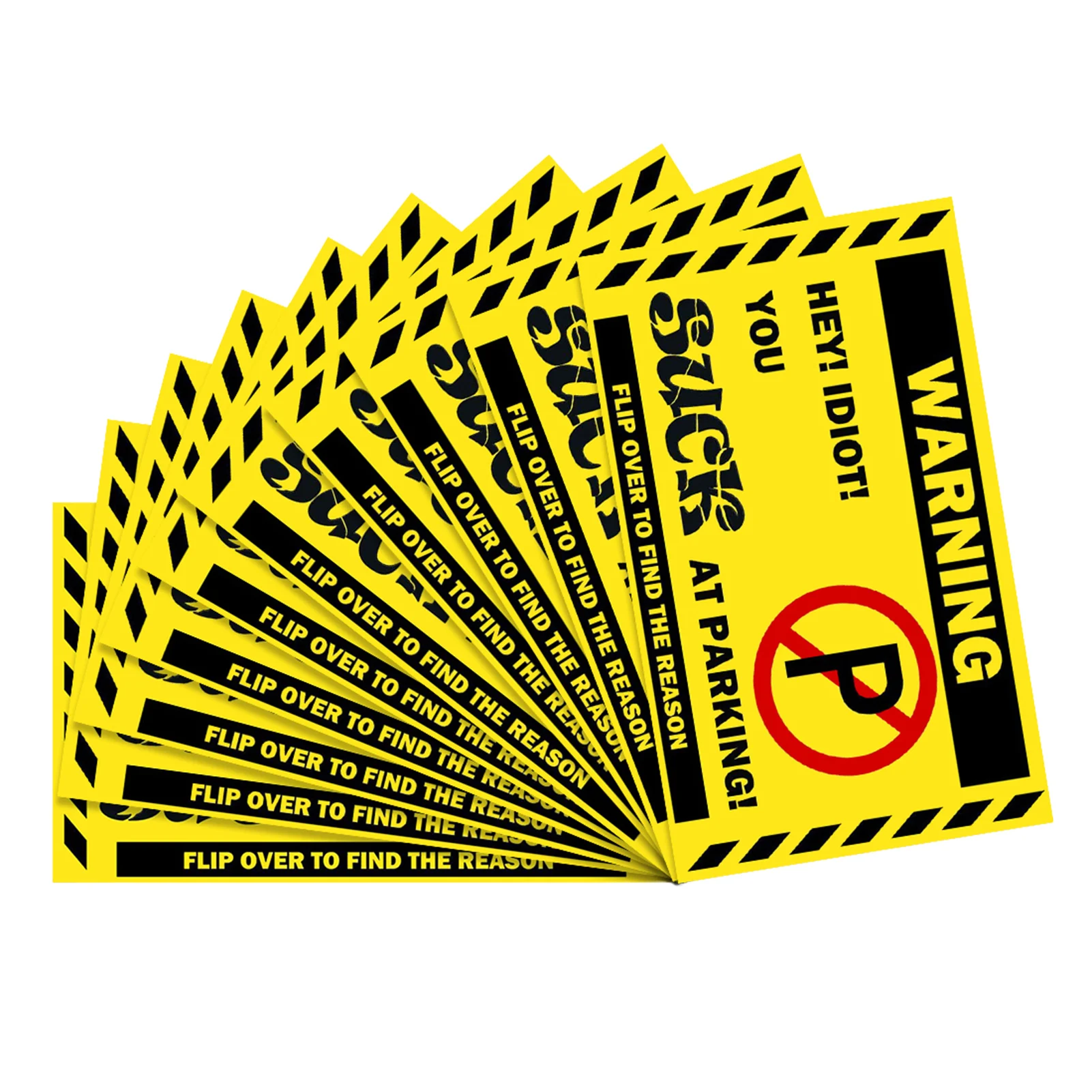 10Pcs Bad Parking Cards You Parked Like an Idiot Cards Bad Parking ...