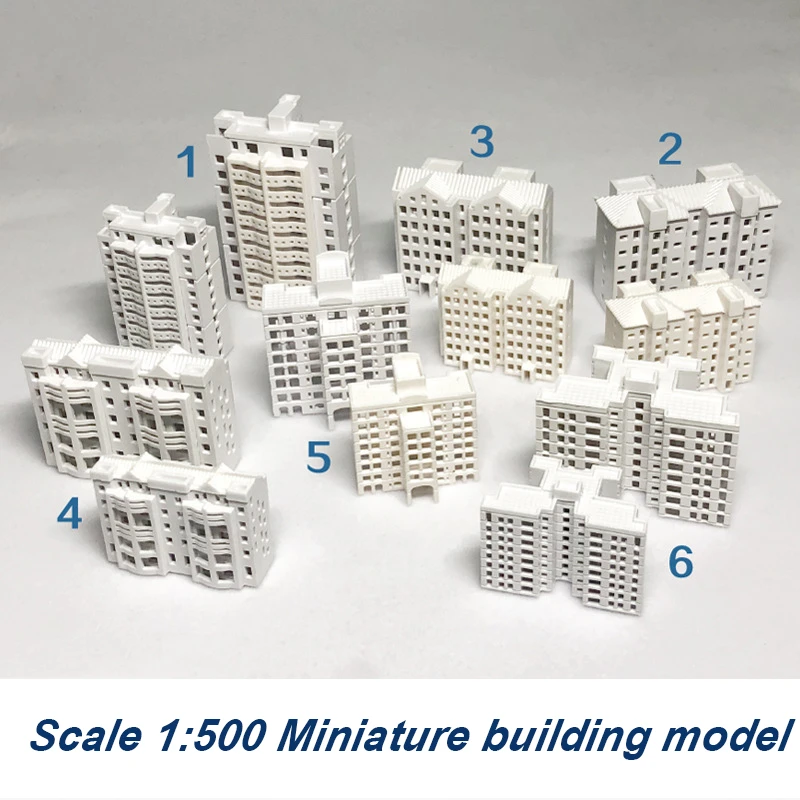 Scale 1:500 Diy Building Model Materials Miniature House ABS Architecture For City Sand Table ...