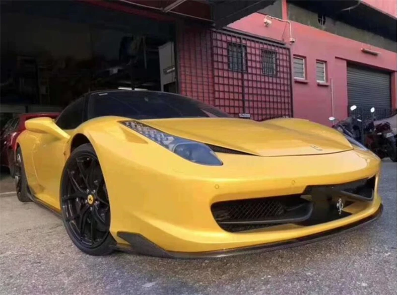 Til Ferrari 458 Højkvalitets ÆGTE Carbon Fiber Front Lip Splitters Bag ...