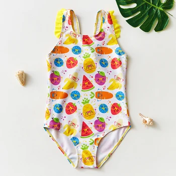 1~10Year Toddler Baby Girls Swimwear Dot print Girls Swimsuit one piece ...