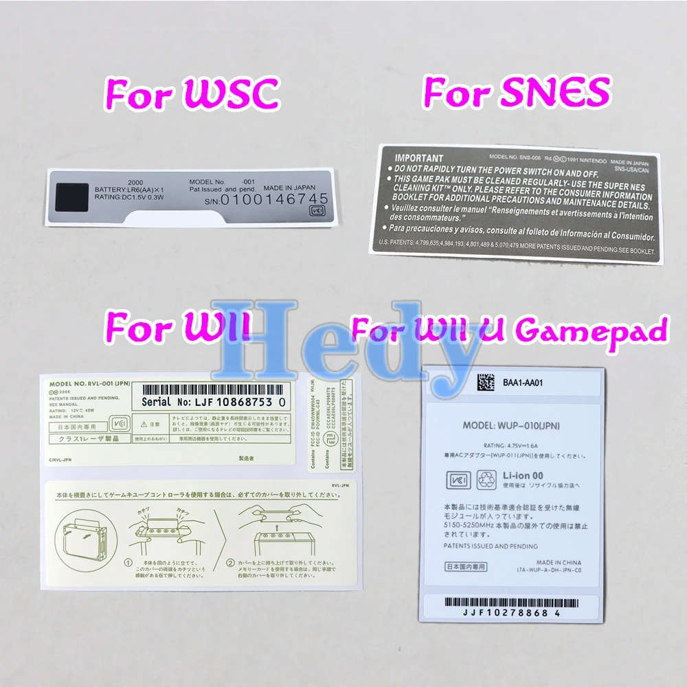2PCS-For-Nintendo-Wii-Controller-New-Lables-Sticker-Replacement-For ...