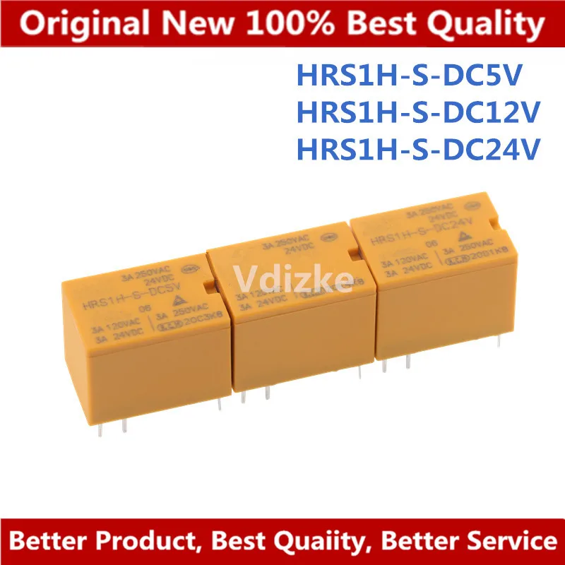 5pcs-relay-HRS1H-S-DC5V-HRS1H-S-DC12V-HRS1H-S-DC24V-4100F-6pin-3A-5V ...