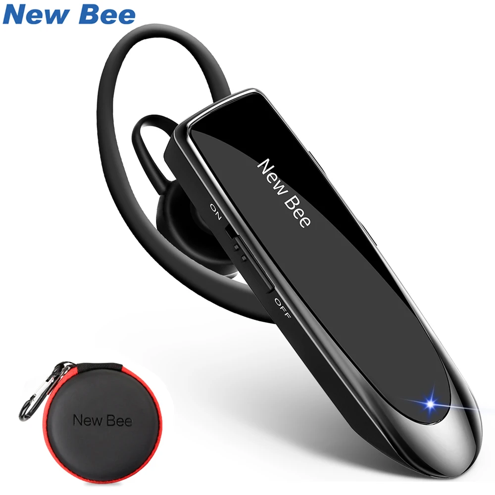 New Bee Wireless Headset V5.0 Handsfree Earphones 24hrs Talking ...