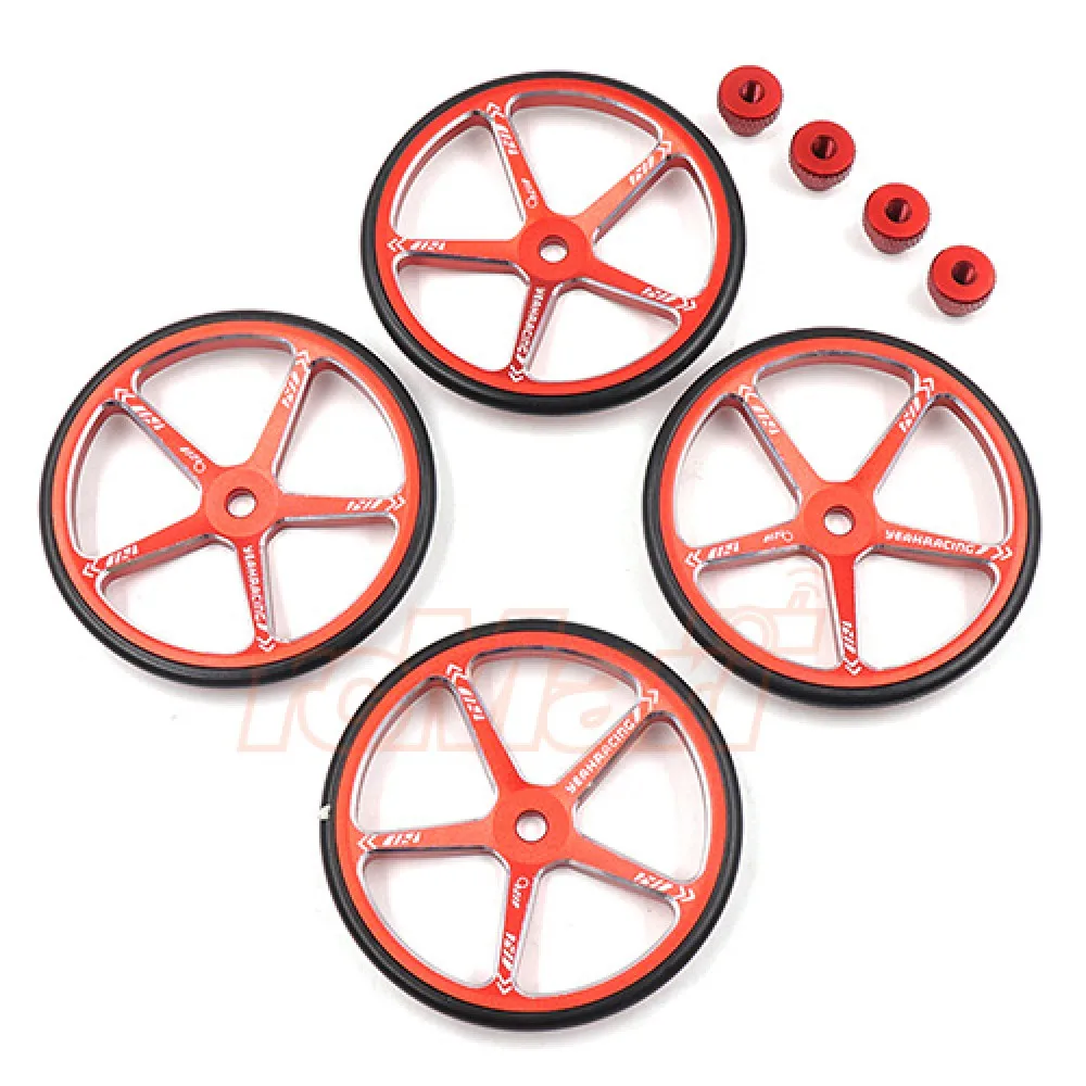 YEAH RACING ALUMINUM SET UP WHEELS FOR 1:10 M CHASSIS BLUE#YT-0142BU ...