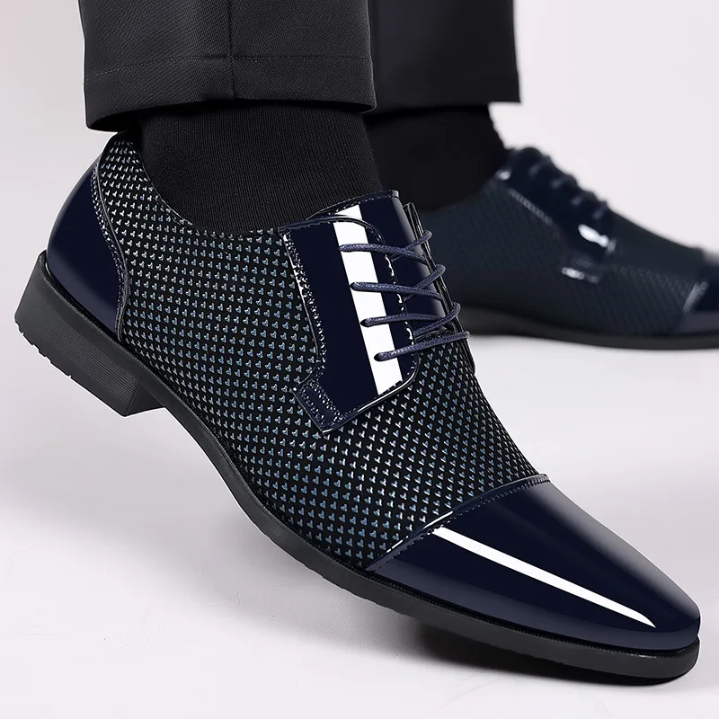 Retro-Men-Classic-Dress-Shoes-Oxfords-Patent-Leather-Shoes-for-Men-Lace ...