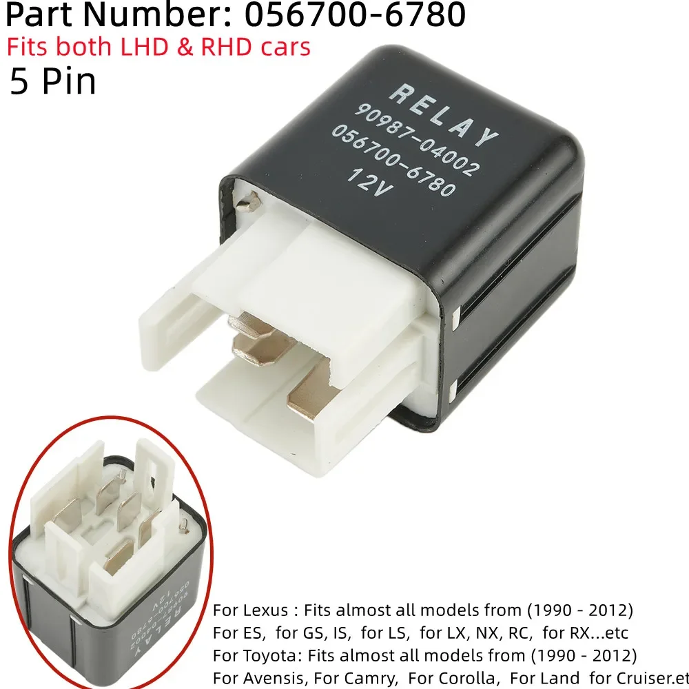 5Pin Main Blower Motor Relay 90987-04002 12v 056700-6780 For Toyota For ...