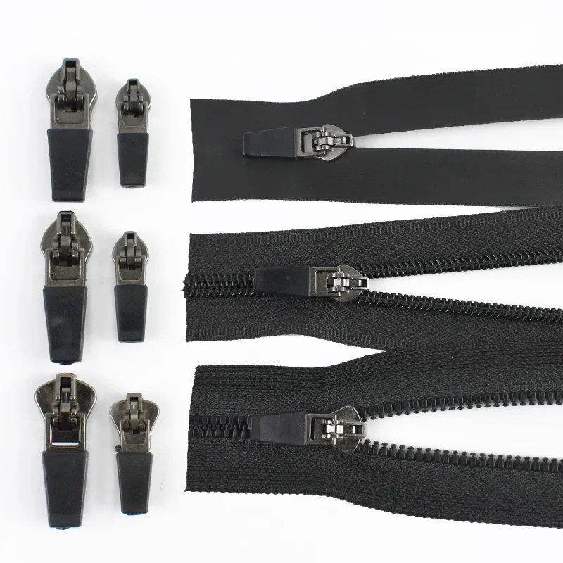 10-50Pcs 3# 5# Zippers Slider Puller for Nylon/Resin Zips Bag Coat Tent ...