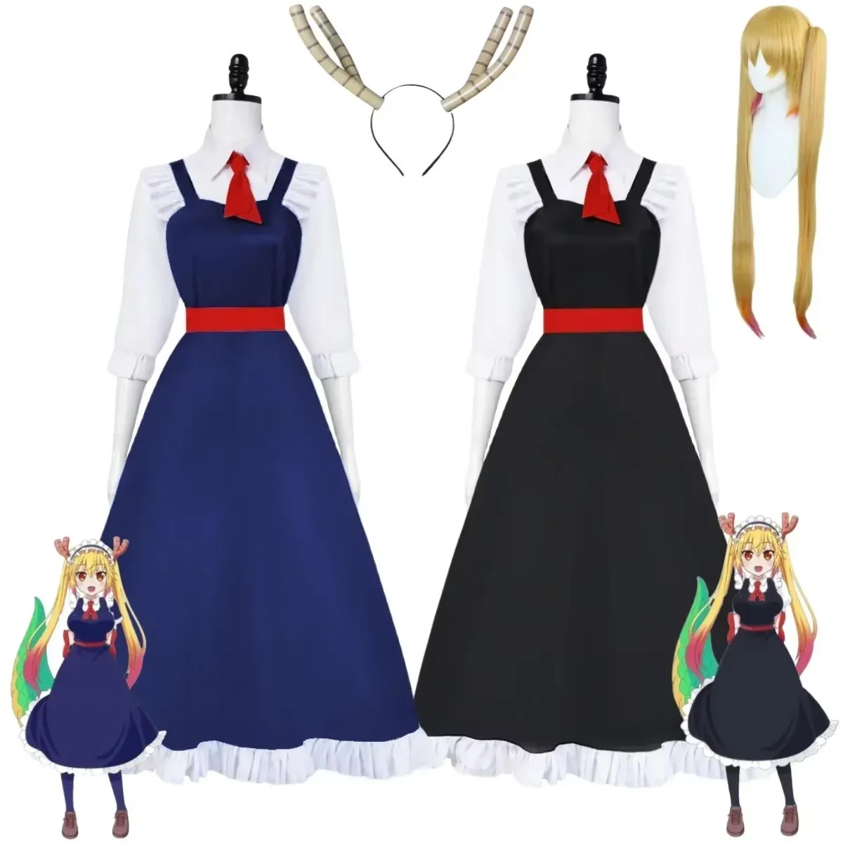 Anime Miss Kobayashi'S Dragon Maid Tohru Cosplay Costume British Style ...