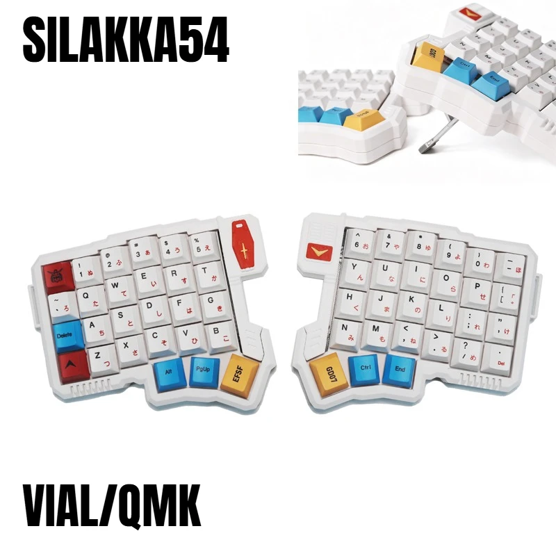 NEW Silakka54 Split Keyboard with Tenting Legs Adjustable Wired Hot ...