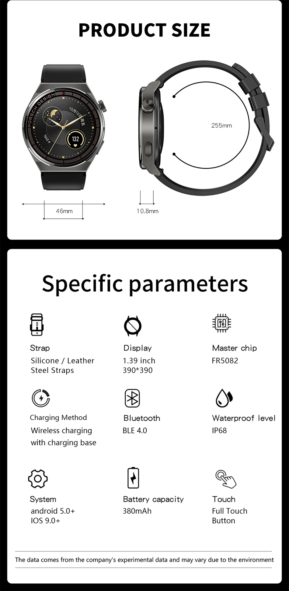 lige amoled display smart watch for men | PURPLE-BD