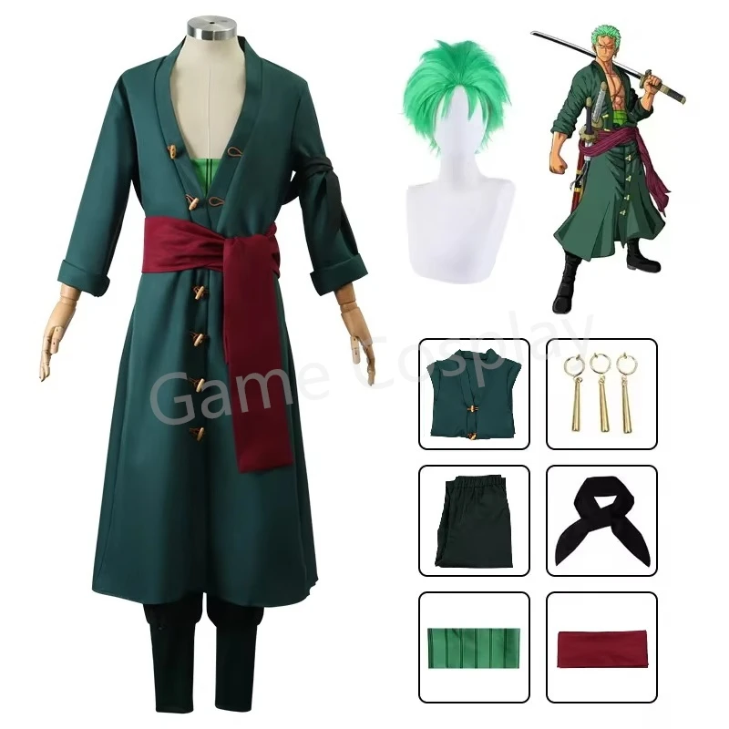 Anime-Figures-Roronoa-Zoro-Cosplay-Costume-Uniform-Green-Coat-Pants ...