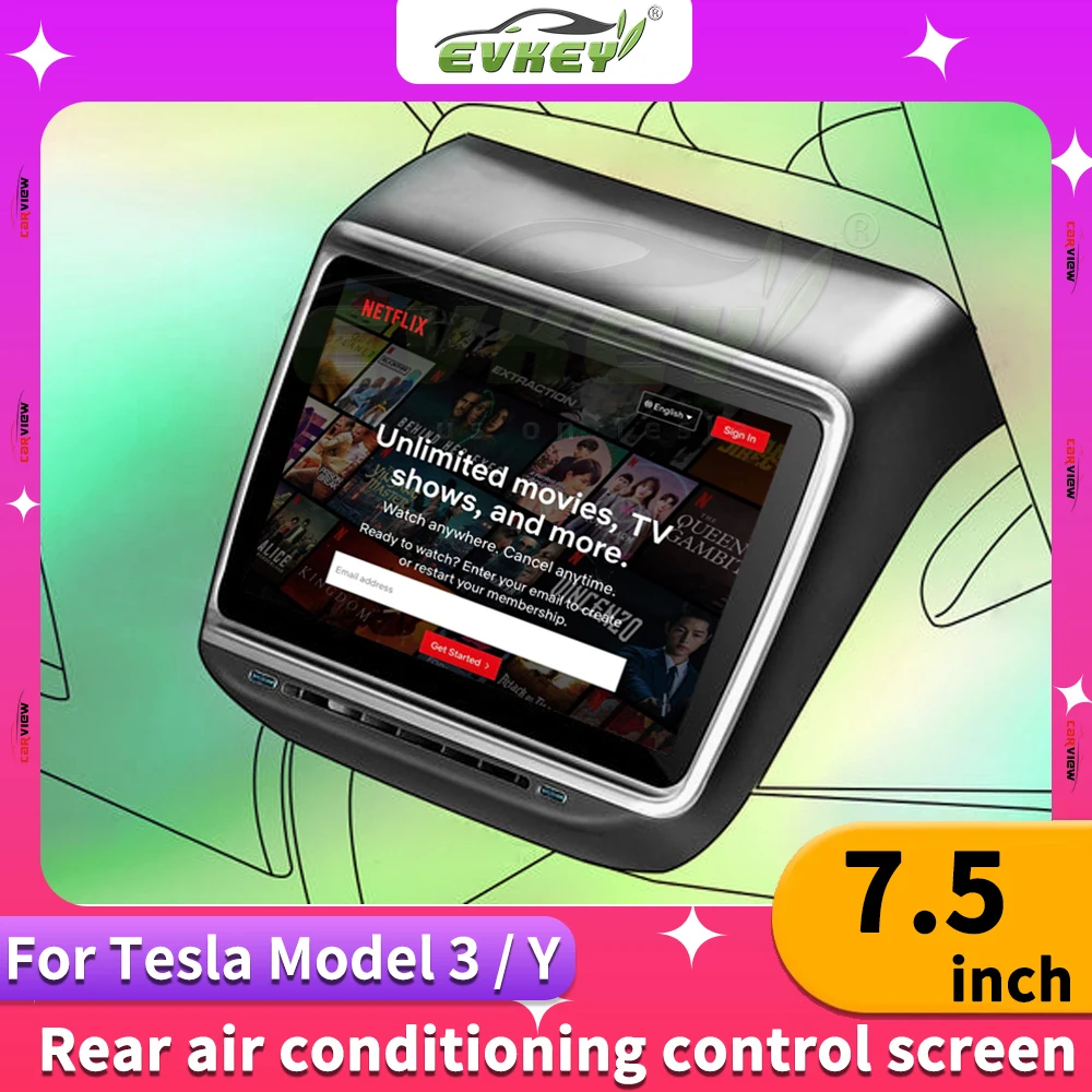 EVKEY-7-2-inch-Rear-Air-Conditioner-Control-Screen-For-Tesla-Model-3 ...