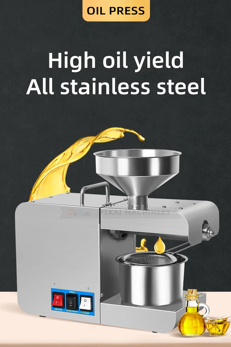 Cold-press-virgin-coconut-oil-extraction-argan-olive-oil-processing ...