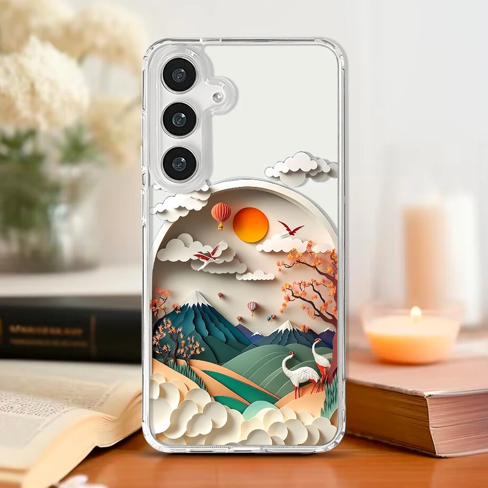 Japanese Landscape Art Magnetic Phone Case Cover for Galaxy S25 Ultra (A03)