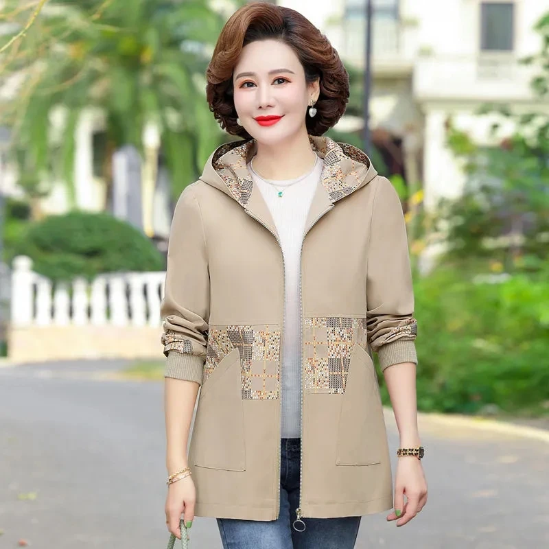 Spring-Autumn-Women-Jacket-Middle-aged-Elderly-Women-Hooded-Windbreaker ...