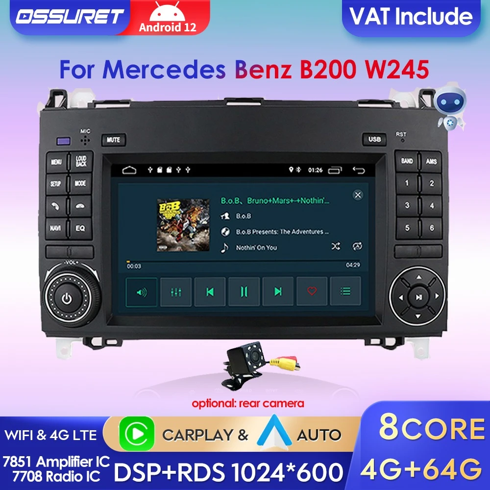 Radio con GPS para coche, reproductor con Android 12, ocho núcleos, DSP ...