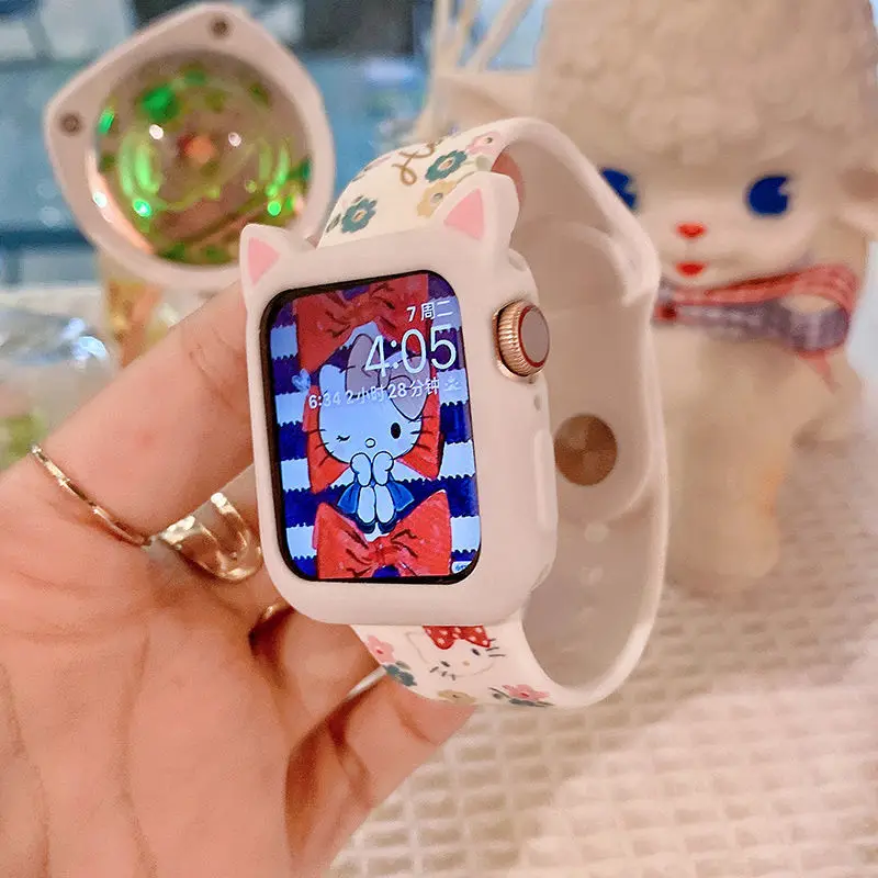 Hakiki Hello Kitty Kawaii Sanrio y2k Anime iwatch saat kayışı Fro Apple ...