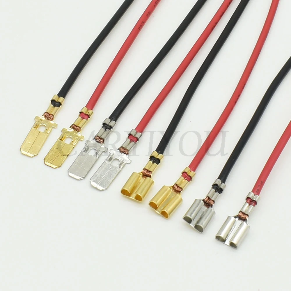10 Pcs 7114-2630 6.3mm Auto Brass Tinned Electrical Cable Connectors ...