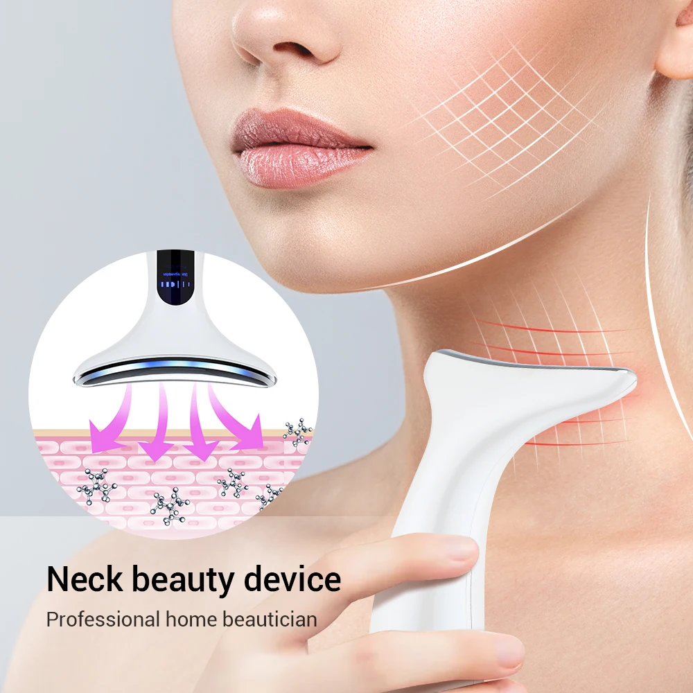 美颈仪EMS Neck Massager Microcurrent Face Neck Beauty Device-阿里巴巴