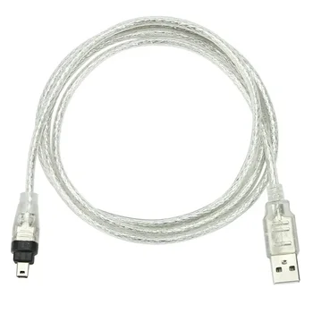 USB Data Cable, IEEE 1394 4 Pin to USB Mini Plug Firewire for MINI DV ...