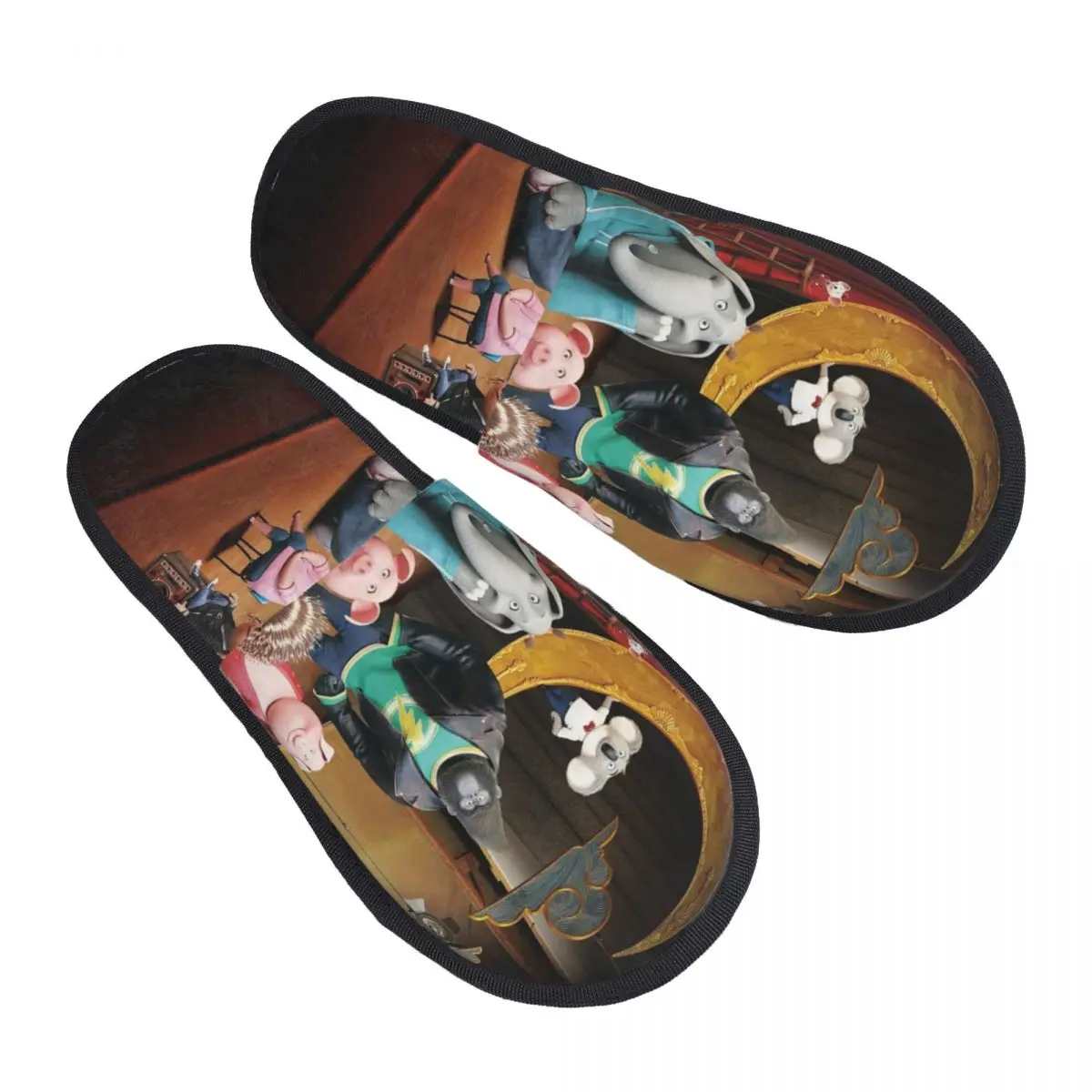 Sing 2 Movie Cartoon Slippers Non-slip Musical Comedy Soft Memory Foam ...