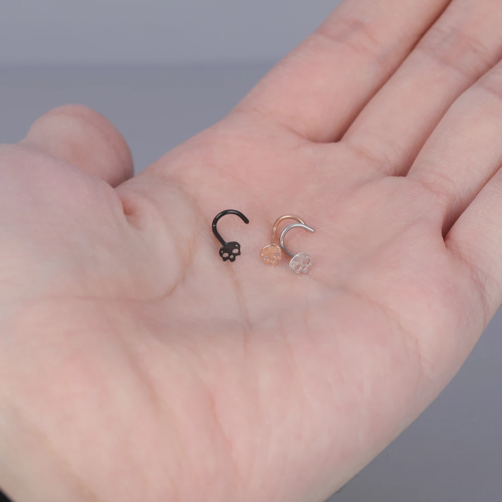 Piercing au nez,Bat s--Piercing nasal en cristal pour femme, 6 Styles ...