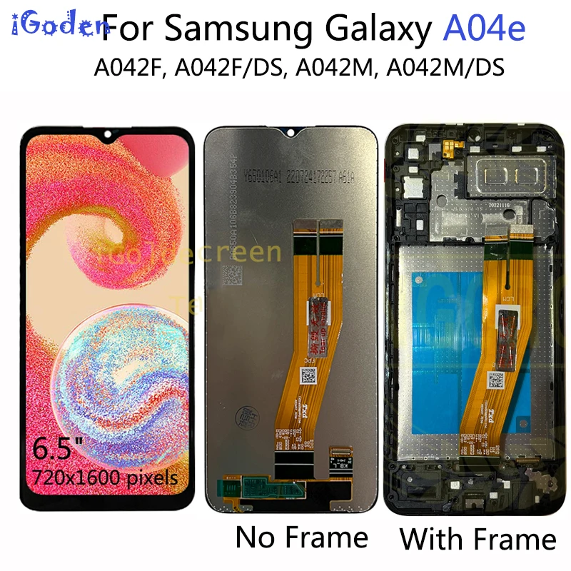 For Samsung Galaxy A04E LCD Display With Touch Screen Digitizer Assembly For Samsung A04e LCD ...