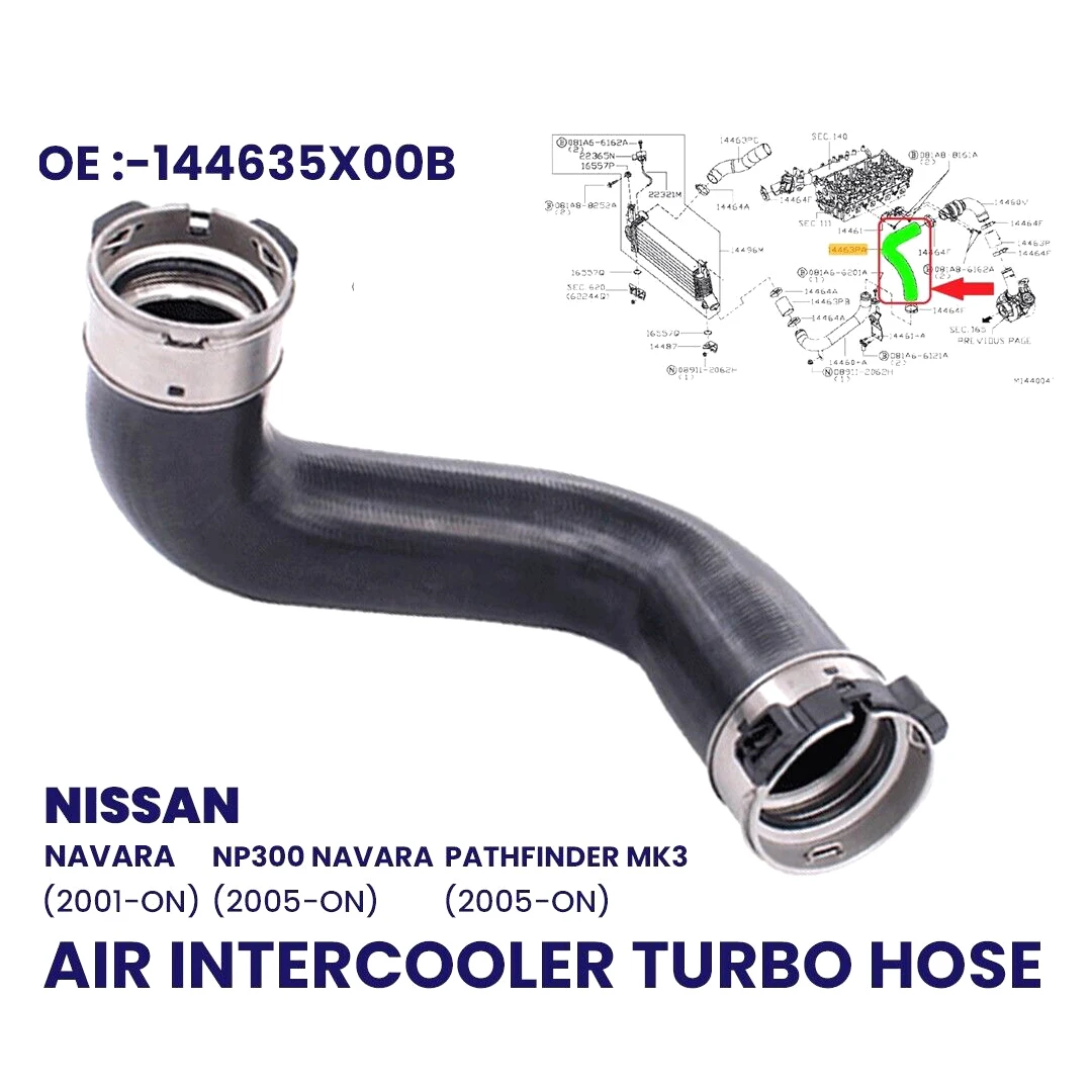 For-Nissan-Navara-D40-Pathfinder-2-5-Turbo-Intercooler-Hose-Pipe ...