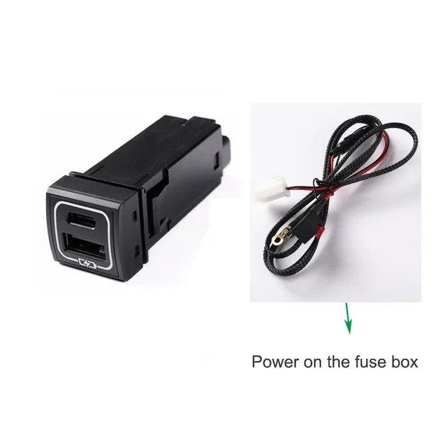 12V Dual 2 USB Ports QC3.0 Mobile Phone Car Quick Charger For Toyota ...