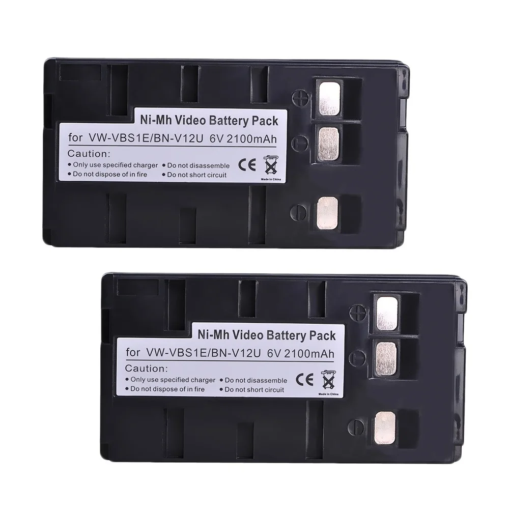 Batería de 6V y 2100mAh para videocámara JVC BN V11U, BN V10U, BN V12U ...