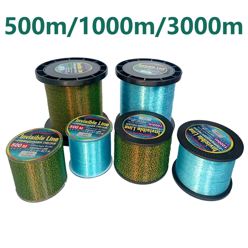 500m 1000m 3000m Speckle Fishing line 3D Invisible Spotted Line ...