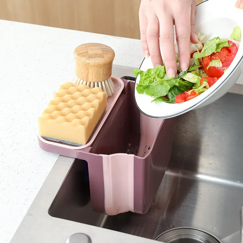 Suction-Cup-Sink-Corner-Drain-Basket-Shelf-Multifunction-Sink-Drain ...