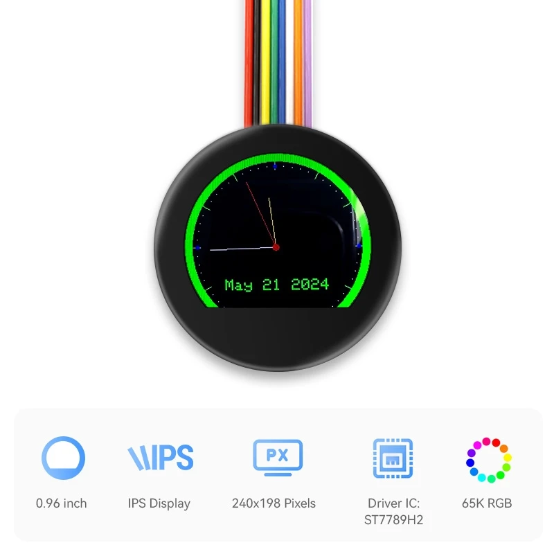 0-96-Inch-240x198-Module-ST7789-Round-Circular-IPS-Panel-SPI-LCD-Module ...