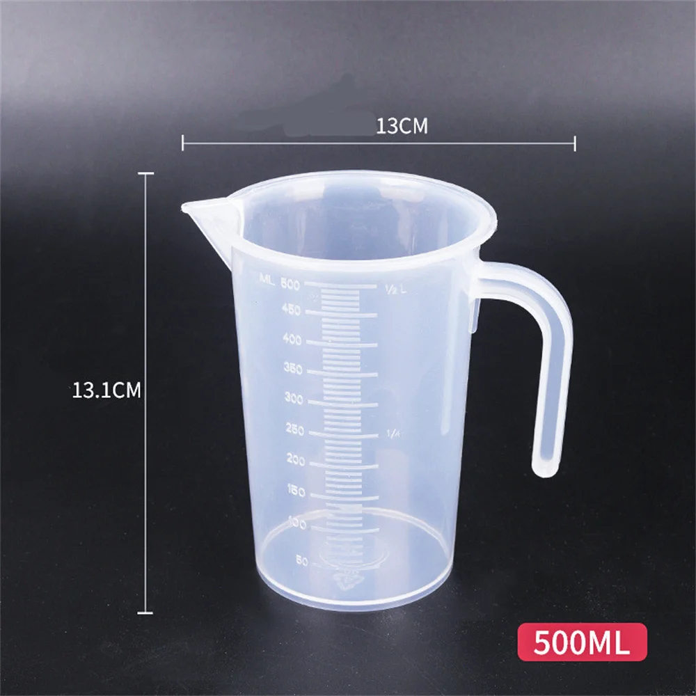 Tasse à mesurer en plastique transparent de qualité supérieure, 100/250/500/1000/2000/3500 ...
