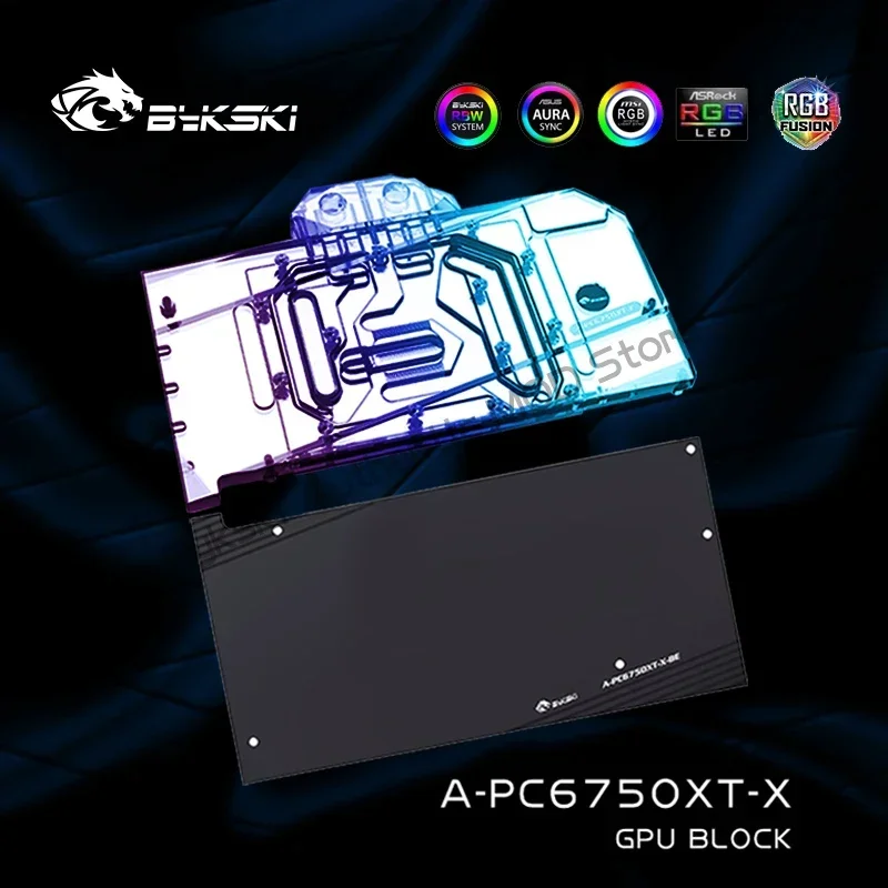 Bykski-A-PC6750XT-X-GPU-Water-Block-For-PowerColor-Radeon-RX6750XT-Red ...