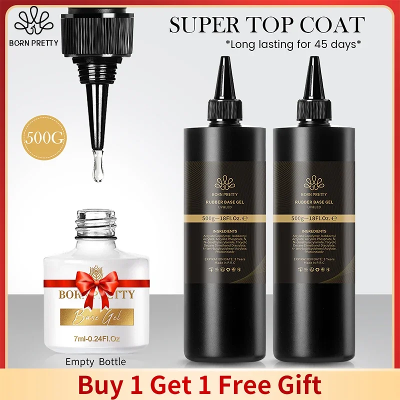BORN-PRETTY-500g-Base-Gel-Super-Top-Coat-Matte-Top-Coat-Rubber-Base-Gel ...
